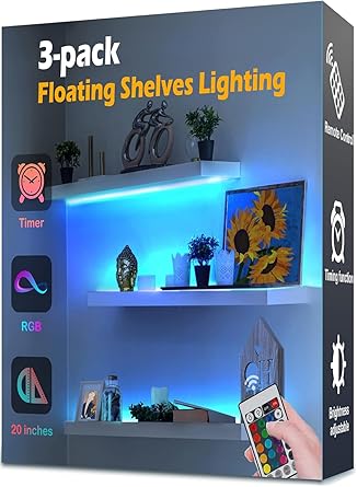 Amazon.com: 3-Pack Shelf Lights, Upgrade Battery Operated 20inch Led ...