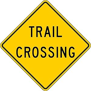 Amazon.com: Mxitataxl Trail Crossing Sign Warning Signs Metal Tin Sign ...