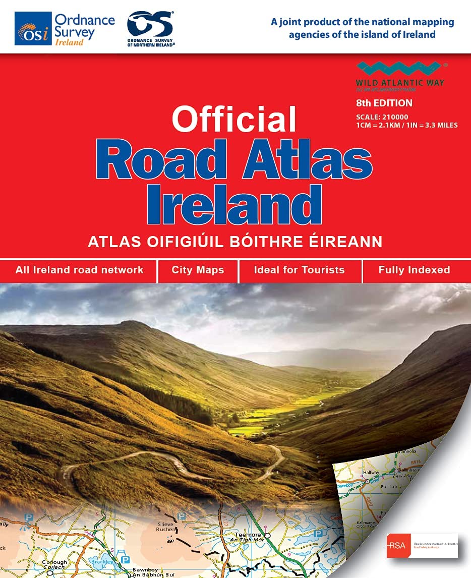 Official Road Atlas Ireland Map | Ordnance Survey Ireland | OSI Road ...