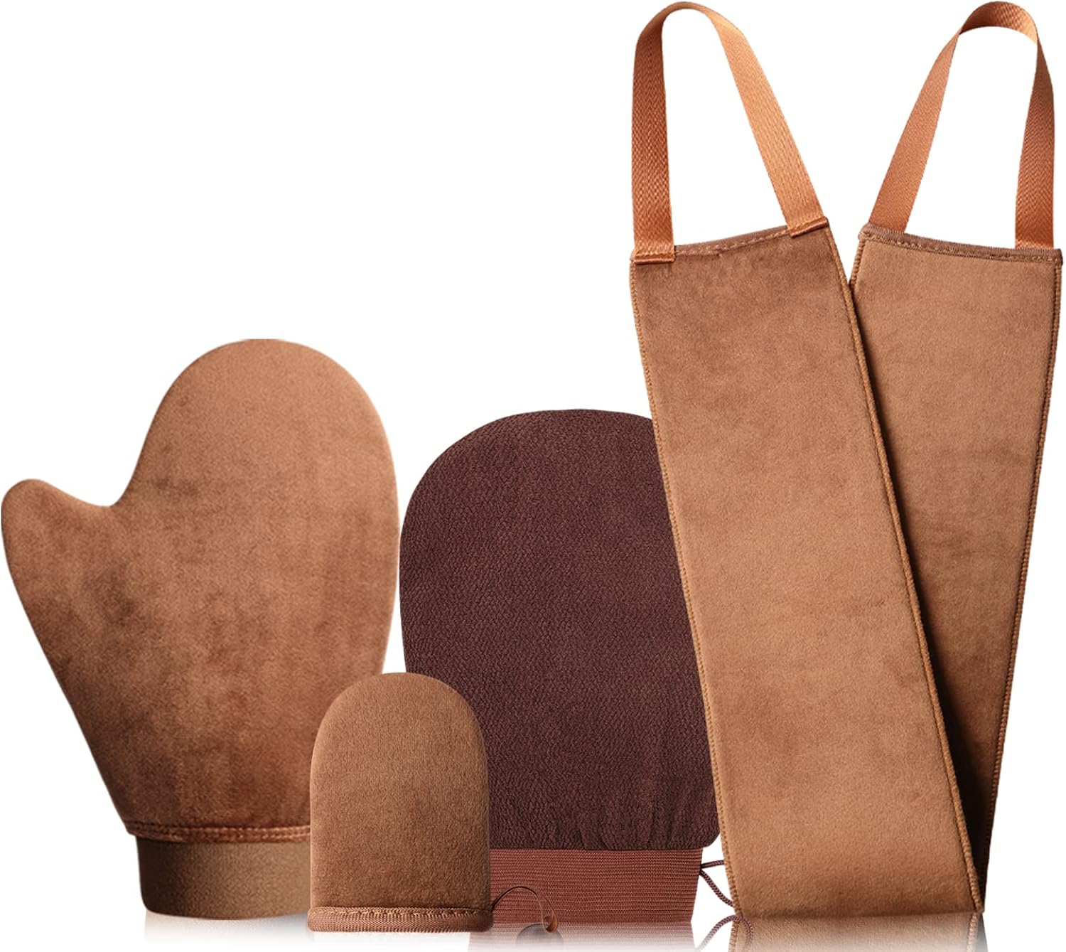 GAIYAH Leakproof-lined Tanning Mitt, Luxury Velvet Fake Tan Mitt Set ...