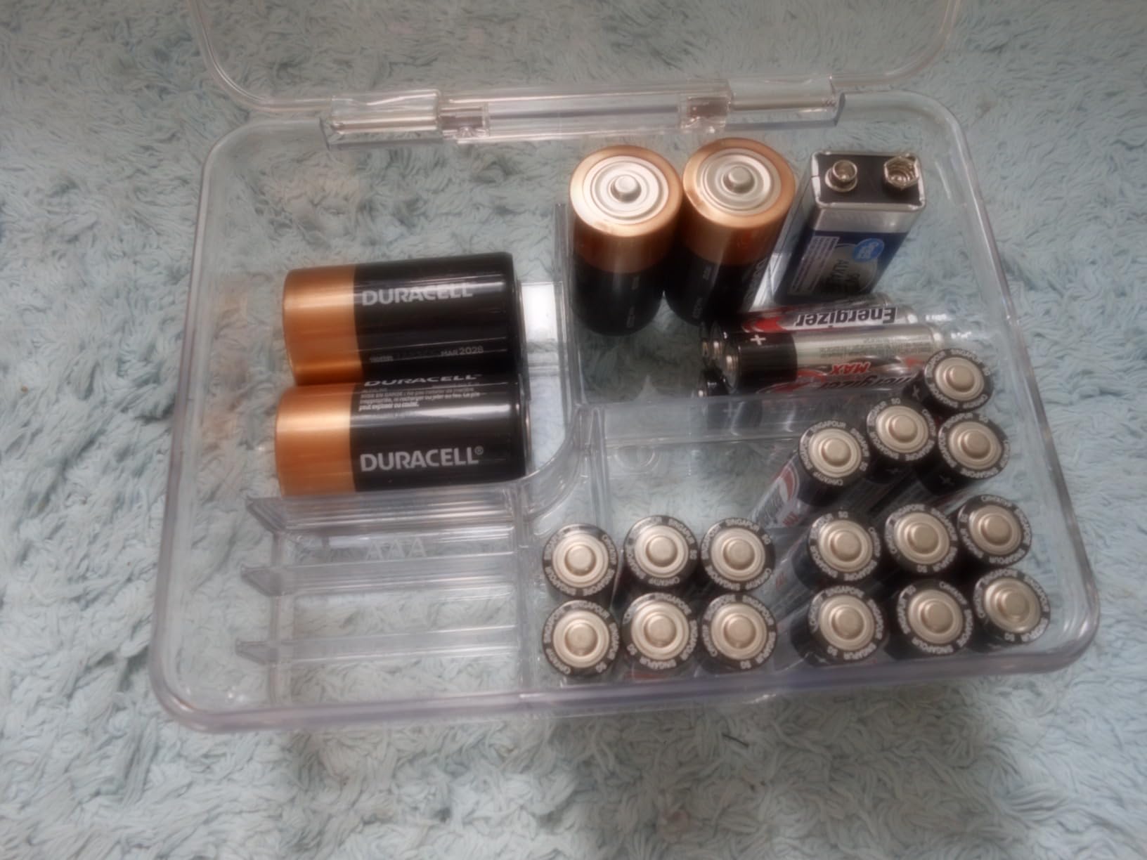 $2/mo - Finance mDesign Plastic Small Stackable Divided Battery Storage ...