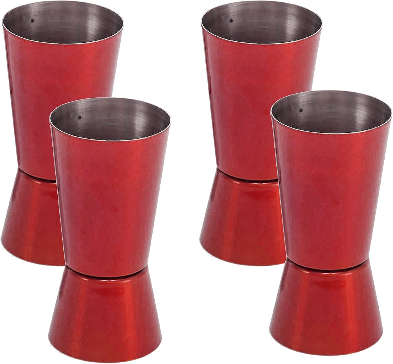 Amazon.com: King International 100% Stainless Steel Red Coloured Jigger ...