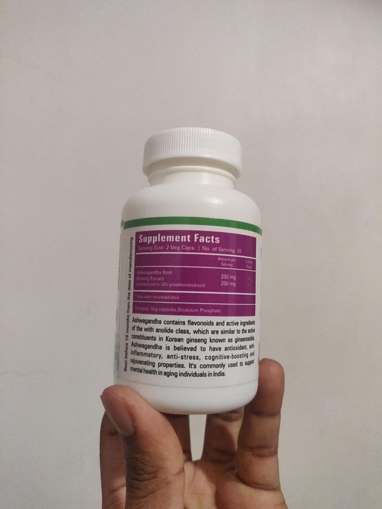 Zenith Nutrition Ginseng With Ashwagandha - 60 Caps | Lab tested ...