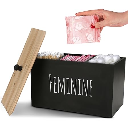 Amazon.com: Bliss by Home Tampon Holder Storage for bathroom, Feminine ...