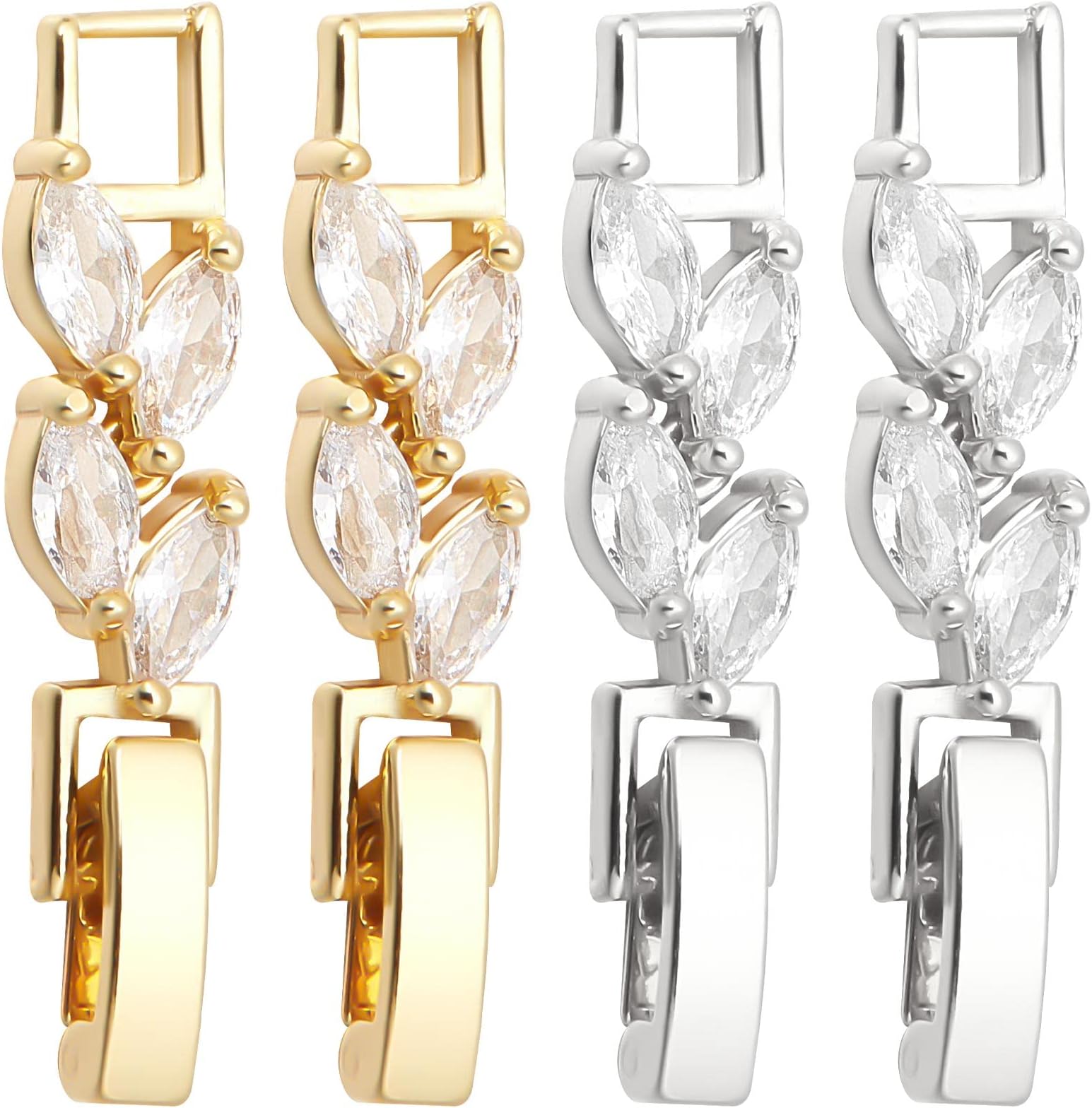 Amazon.com: Lovejftty Silver Necklace Bracelet Extender for Women, 4pcs ...