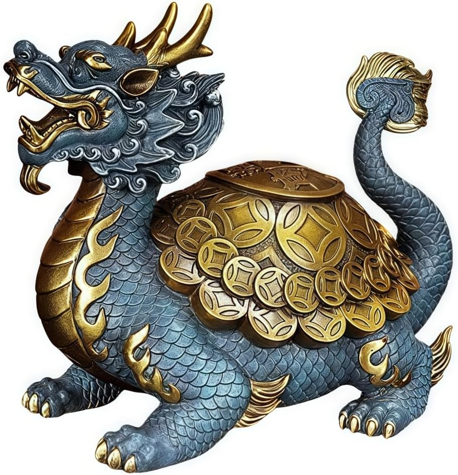 Amazon.com: Pure Copper Four Divine Beasts Statue, Four Divine Beasts ...