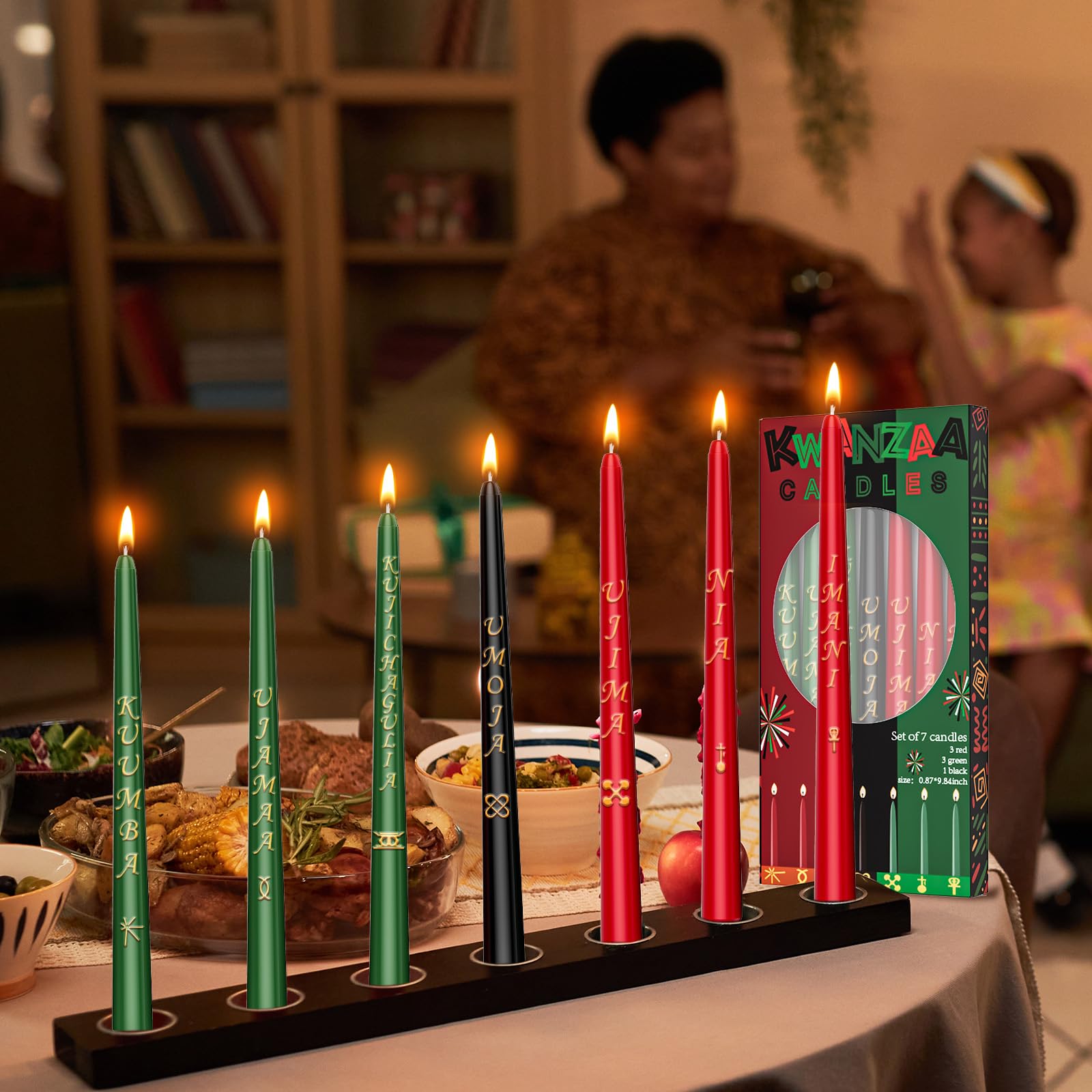 Amazon.com: Kenburg Kwanzaa Kinara Set Kwanzaa Candle Holder with ...