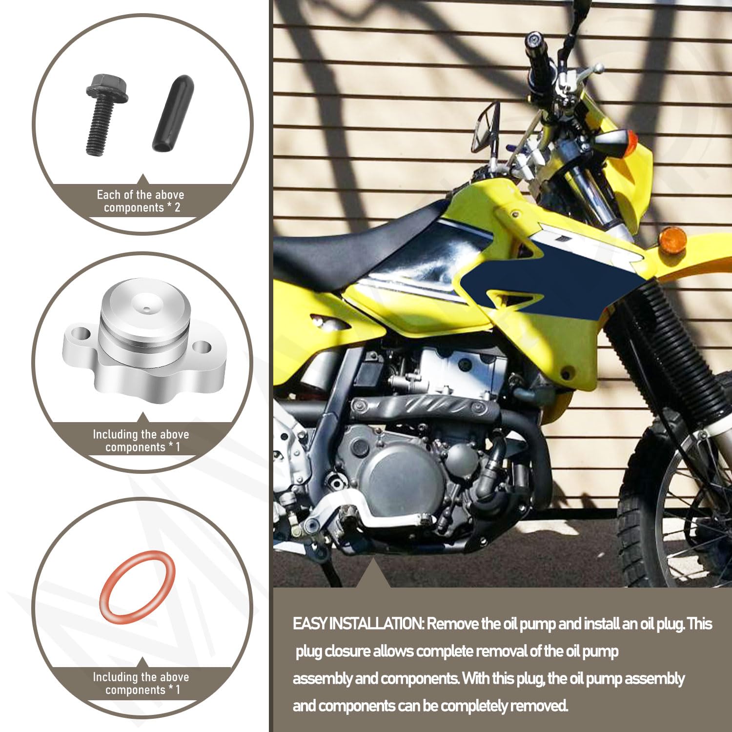 Snapklik.com : Oil Pump Block Off Kit For Yamaha PW50 PW80 Y-Zinger ...
