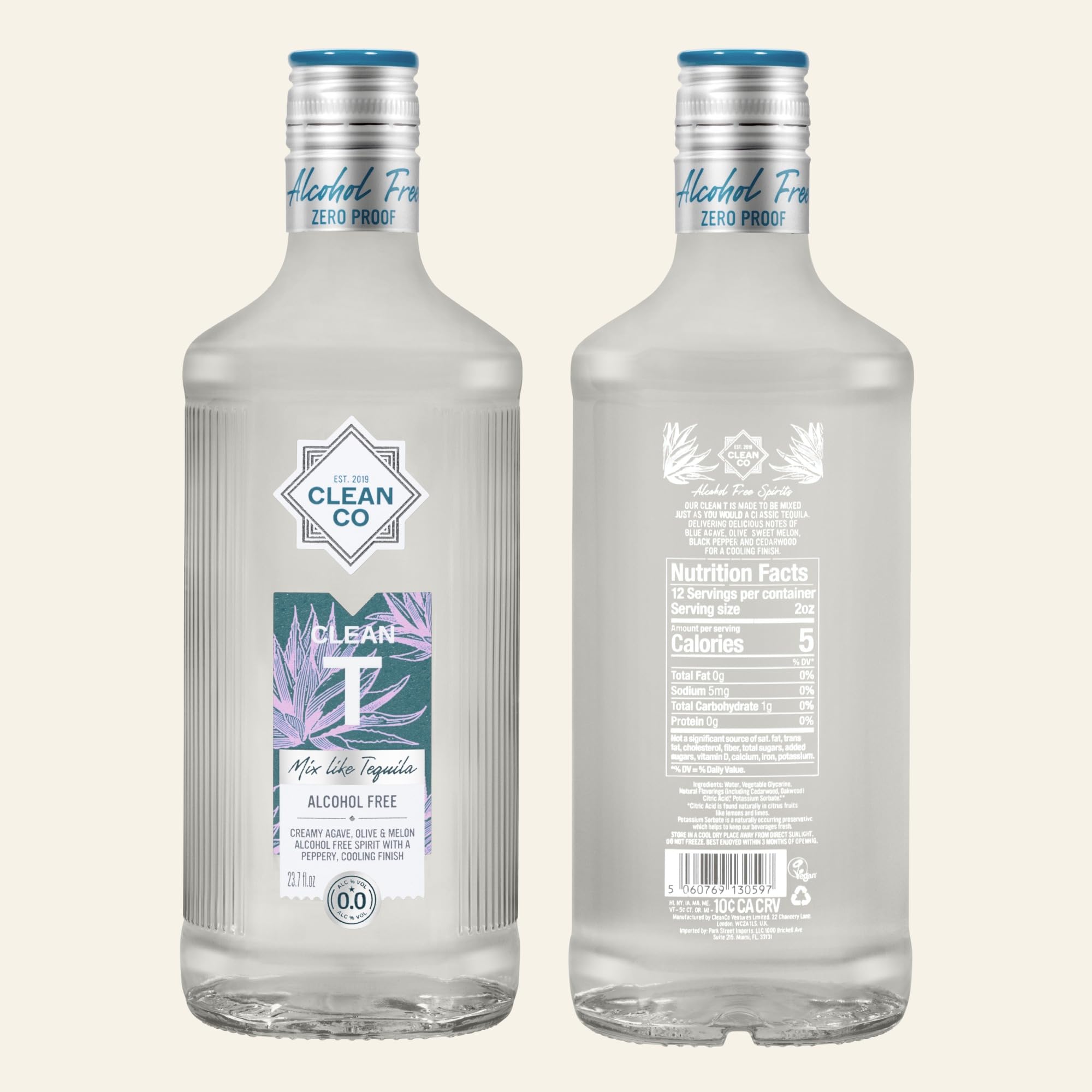 Amazon.com: CleanCo Clean T - Alcohol-Free Tequila Alternative | Award ...
