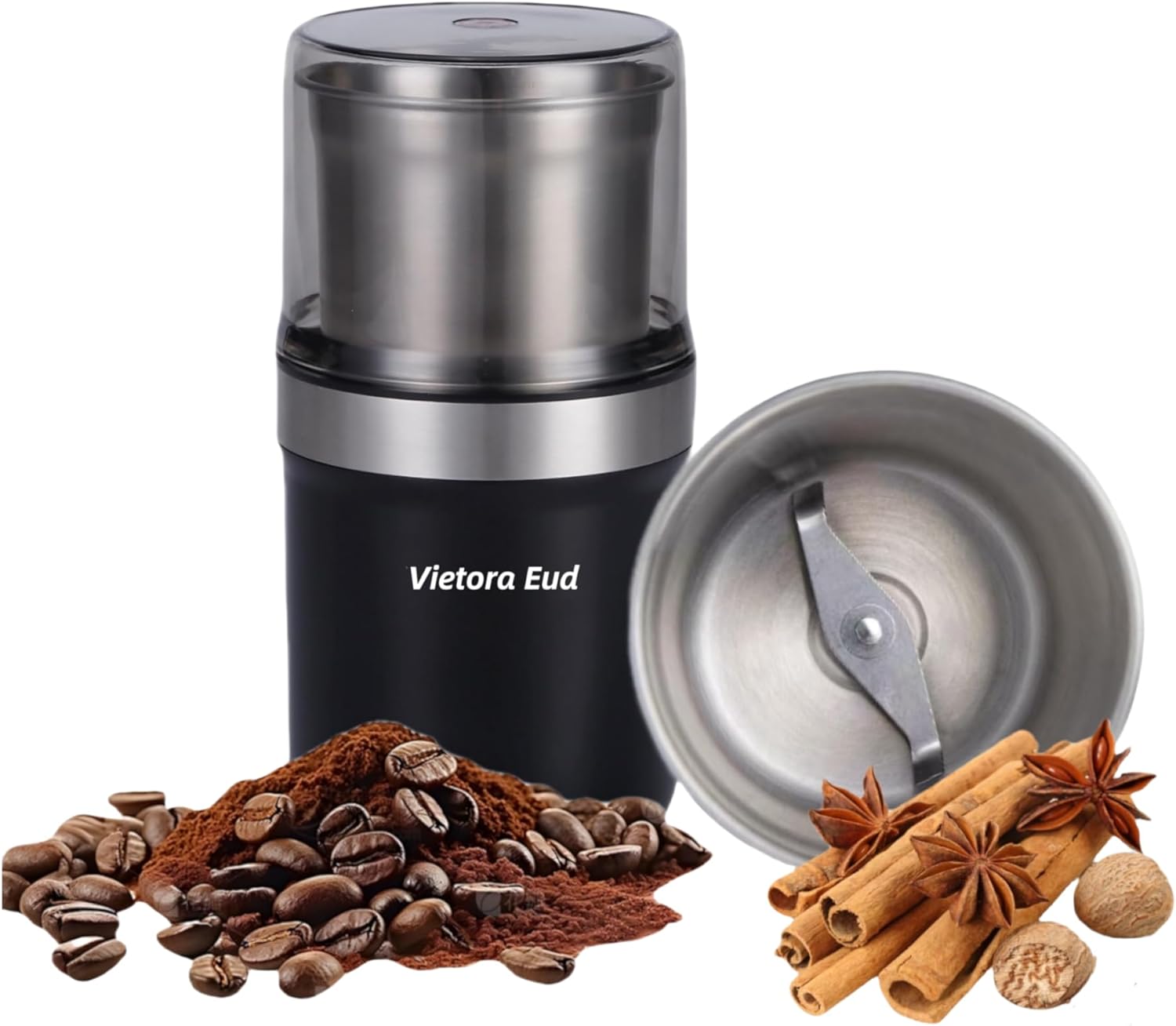 Amazon.com: Electric Coffee Grinder 3.5 oz Capacity, Adjustable Herb ...