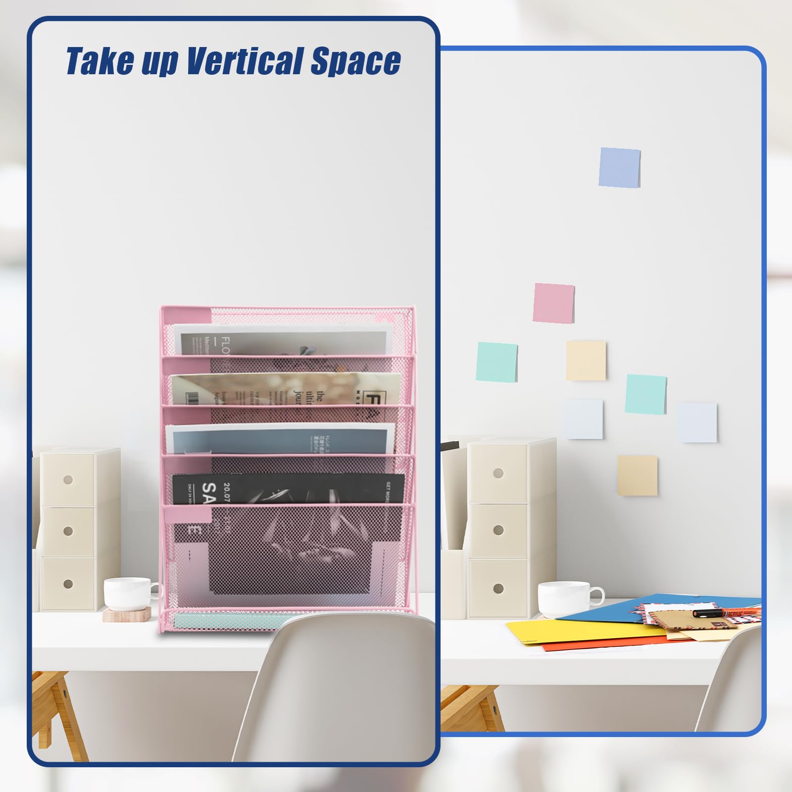 Snapklik.com : EASEPRES Desk File Organizer Mesh 6-Tier, Hanging Wall ...