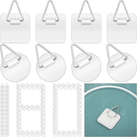 Picture Hangers Adhesive - 30 Pack - Plastic Sawtooth Adhesive Picture ...