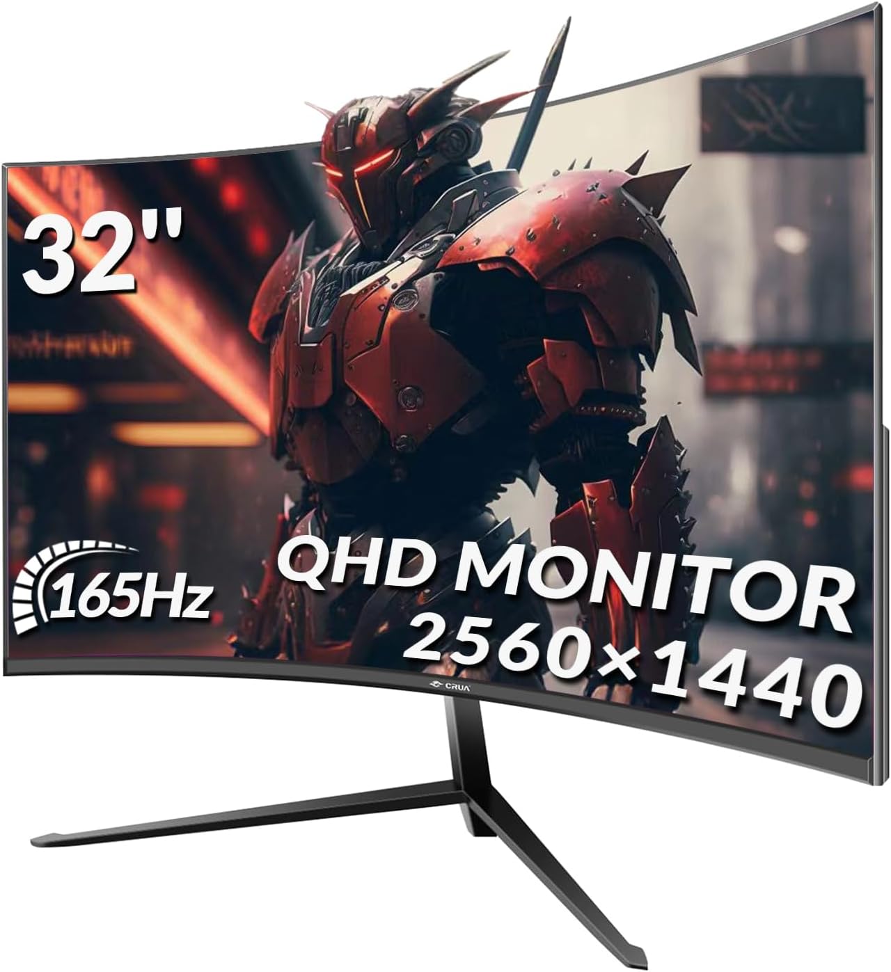 Minifire 32" WQHD Curved Gaming Monitor 180Hz, 2K , 1500R,1ms, AMD FreeSync, sRGB 125%, VESA ...