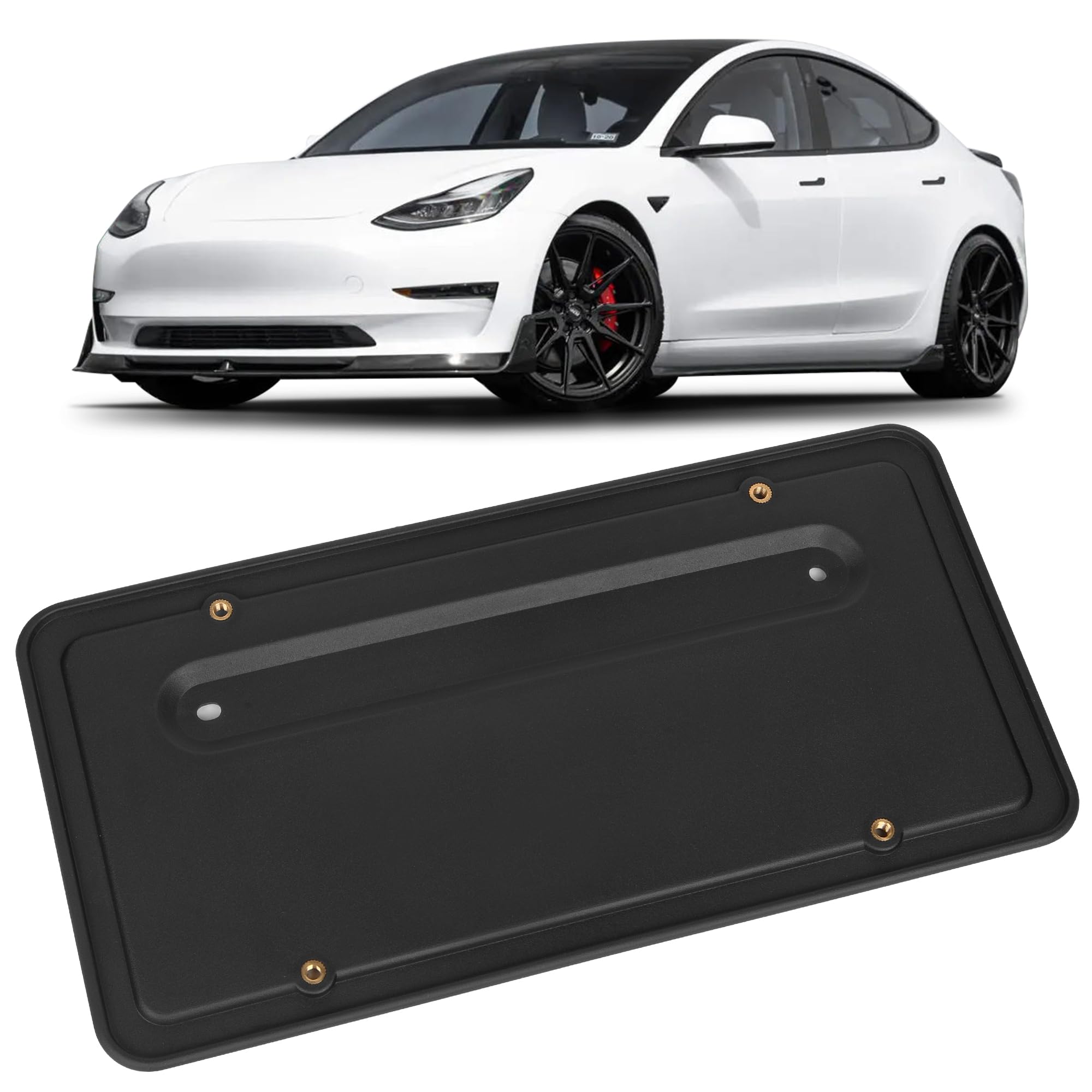 Amazon.com: 109684400B Rear License Plate Frames for 2017-2023 Tesla ...