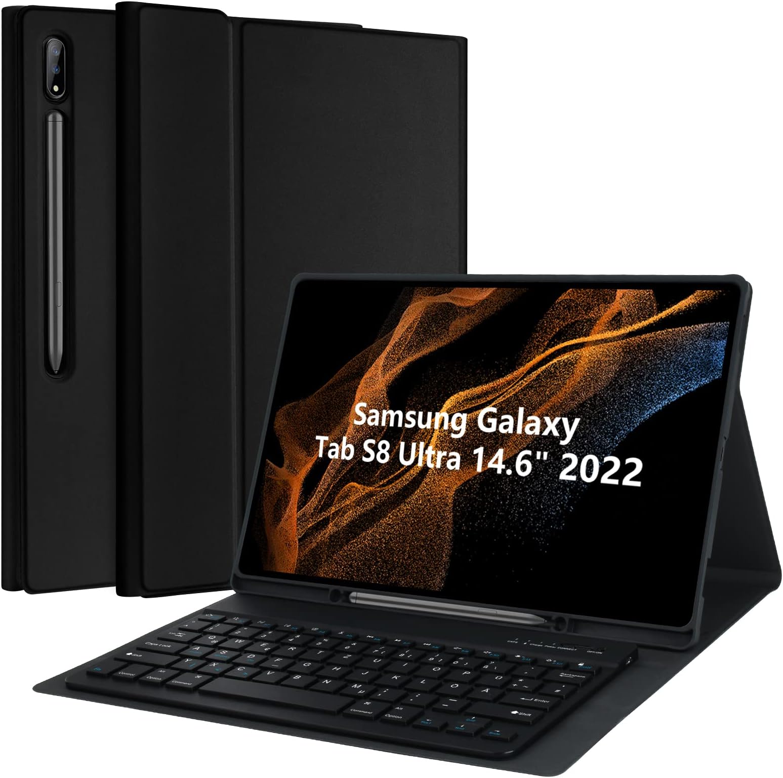 Amazon.com: SAMSUNG Official Book Cover Keyboard for The Galaxy Tab S8 ...
