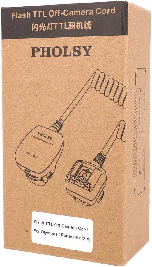 PHOLSY Off-Camera TTL Flash Sync Cord for Olympus/Panasonic Cameras – 6 ...