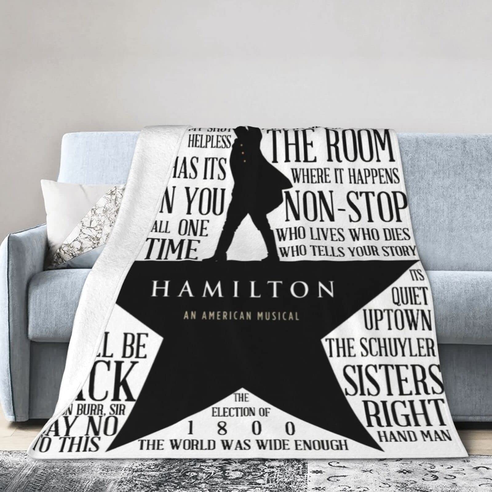 Amazon.com: Hamilton The Musica Blanket Soft Cozy Fleece Throw Blanket ...
