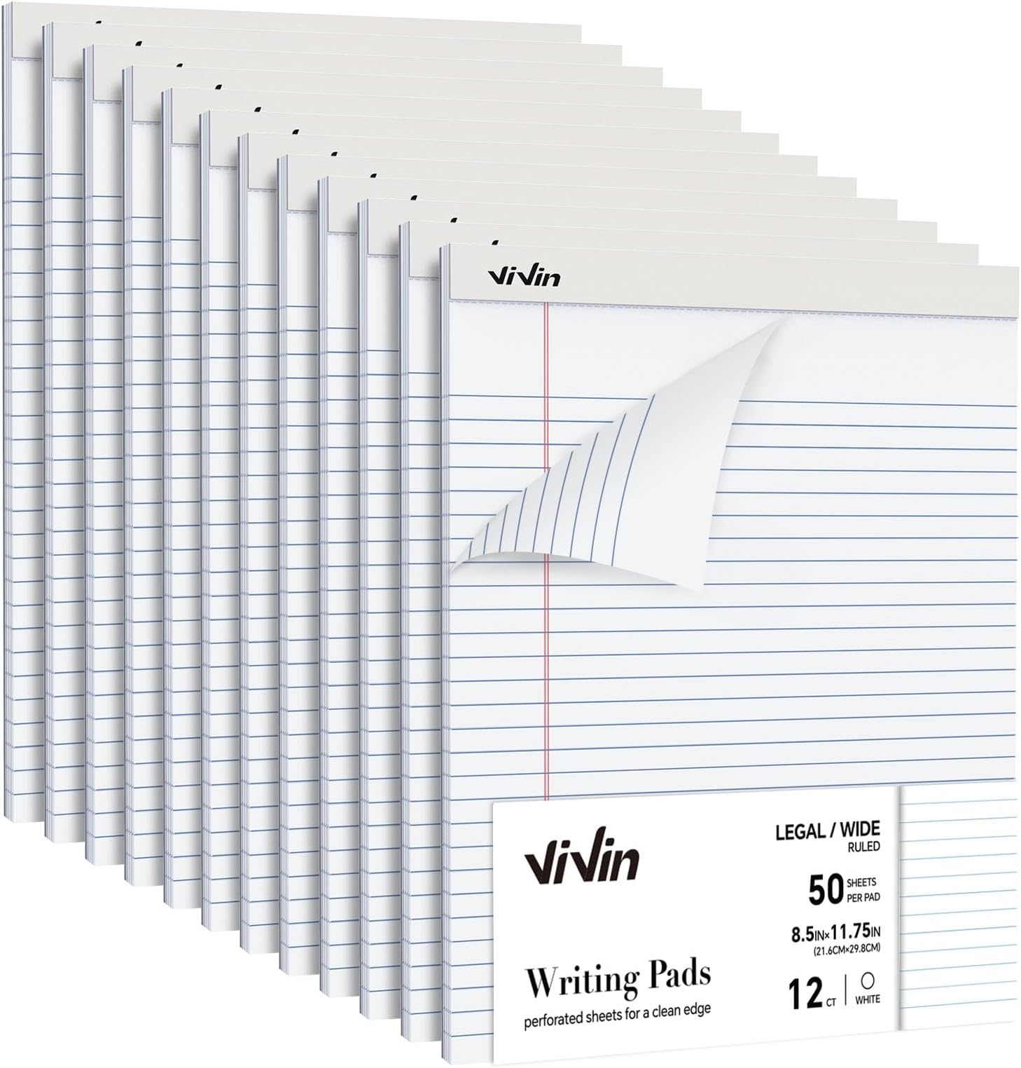 Amazon.com : 8.5 x 11 Legal Pads, Colored Legal Pads, Wide Ruled, 10 ...