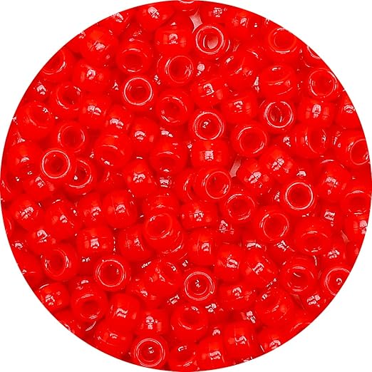 Amazon.com: Iooleem Pony Beads(1000pcs Red Pony Beads), Beads for ...