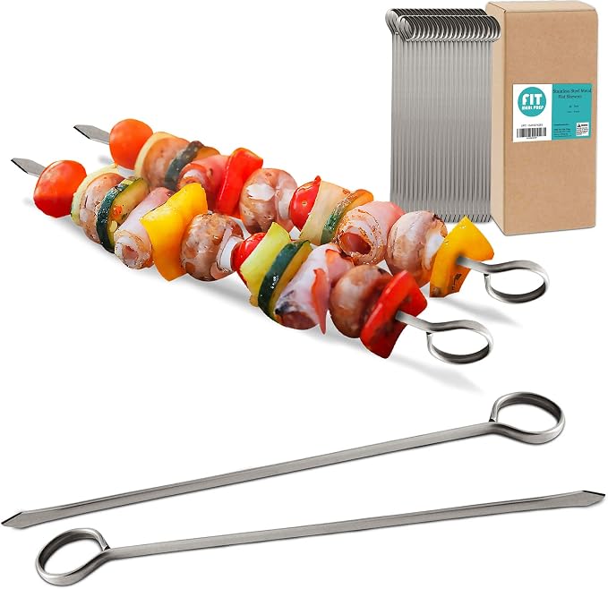Pincho de metal de acero inoxidable de 8 pulgadas – Barras de parrilla ...