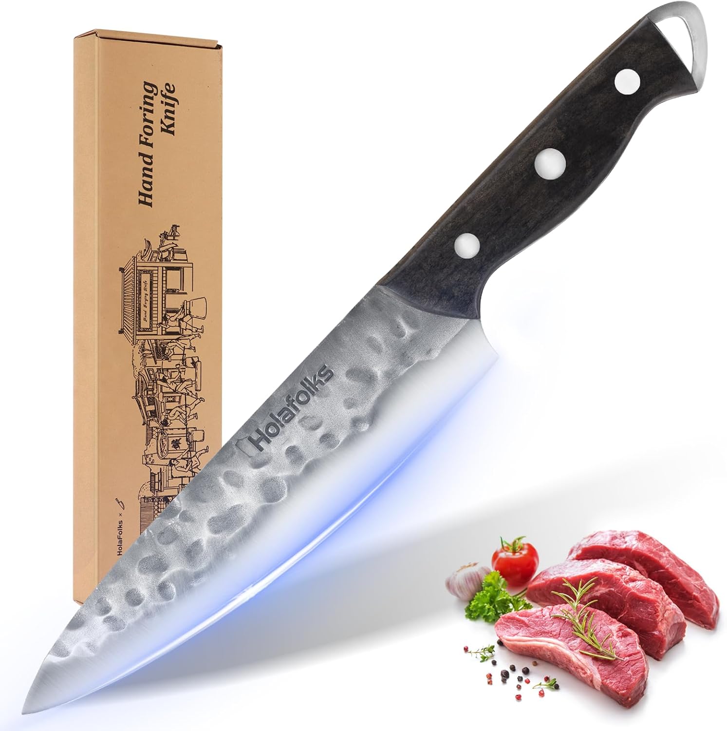 Amazon.com: HolaFolks Chef Knife, 8 Inch Professional Kitchen Knife ...