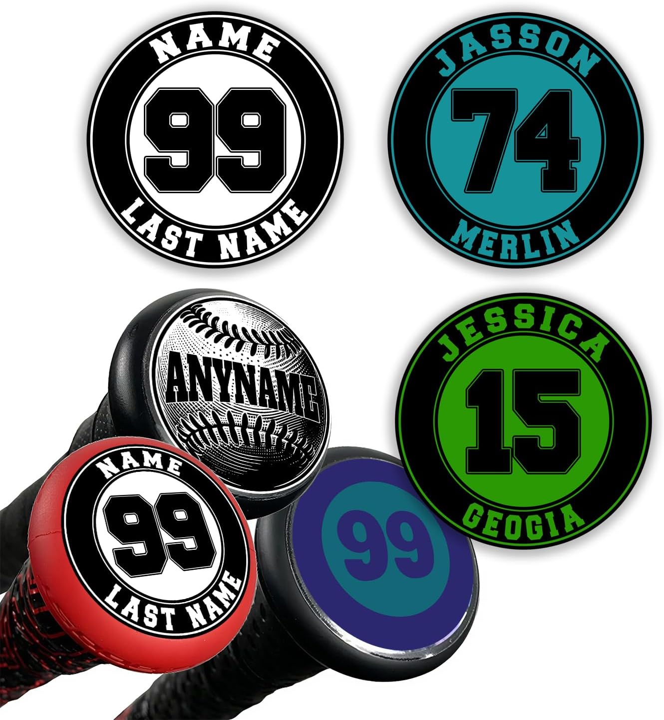 Amazon.com: Custom Name Number Baseball Softball Sticker Personalized ...