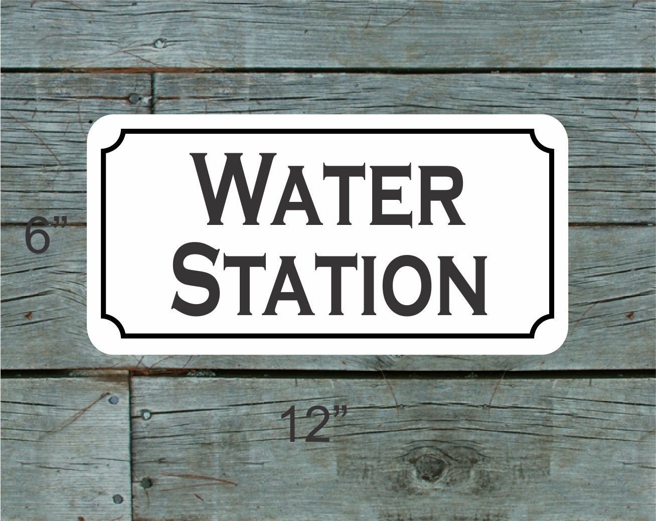 Amazon.com : Water Station Metal Sign : Patio, Lawn & Garden