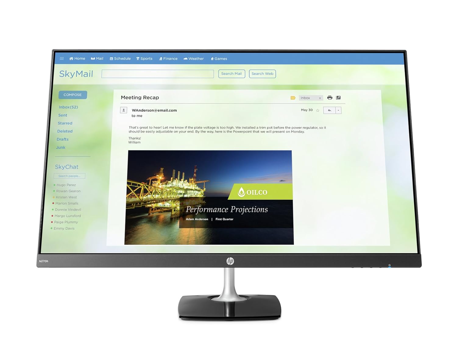 HP 27-inch Borderless Full HD IPS Monitor, 5 ms Response Time with HDMI ...
