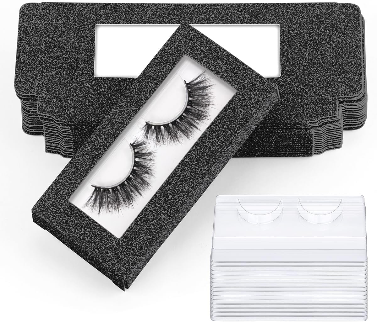 Amazon.com: 60PCS Empty Eyelash Packaging Box and Tray, 30 False ...