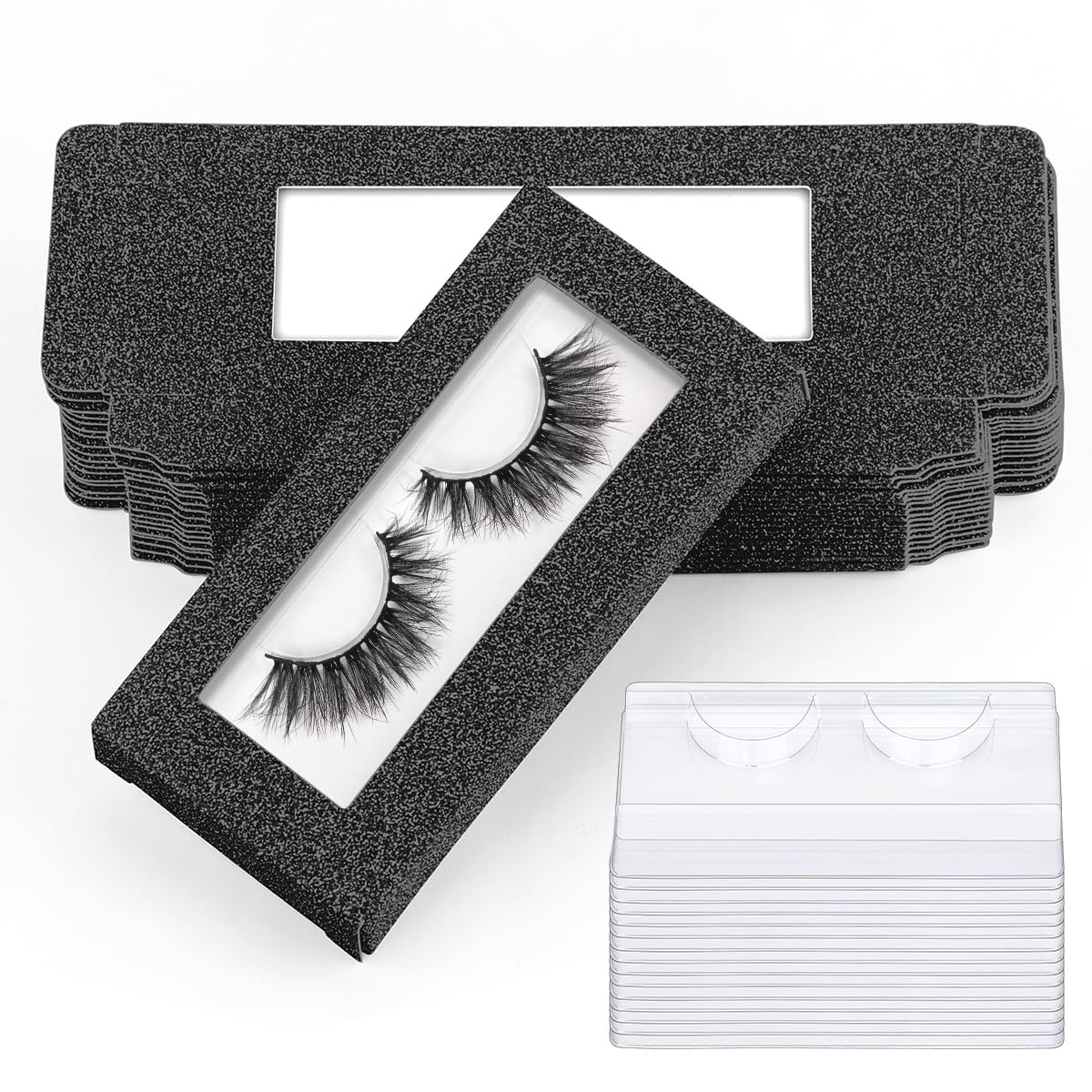 Amazon.com: 60PCS Empty Eyelash Packaging Box and Tray, 30 False ...