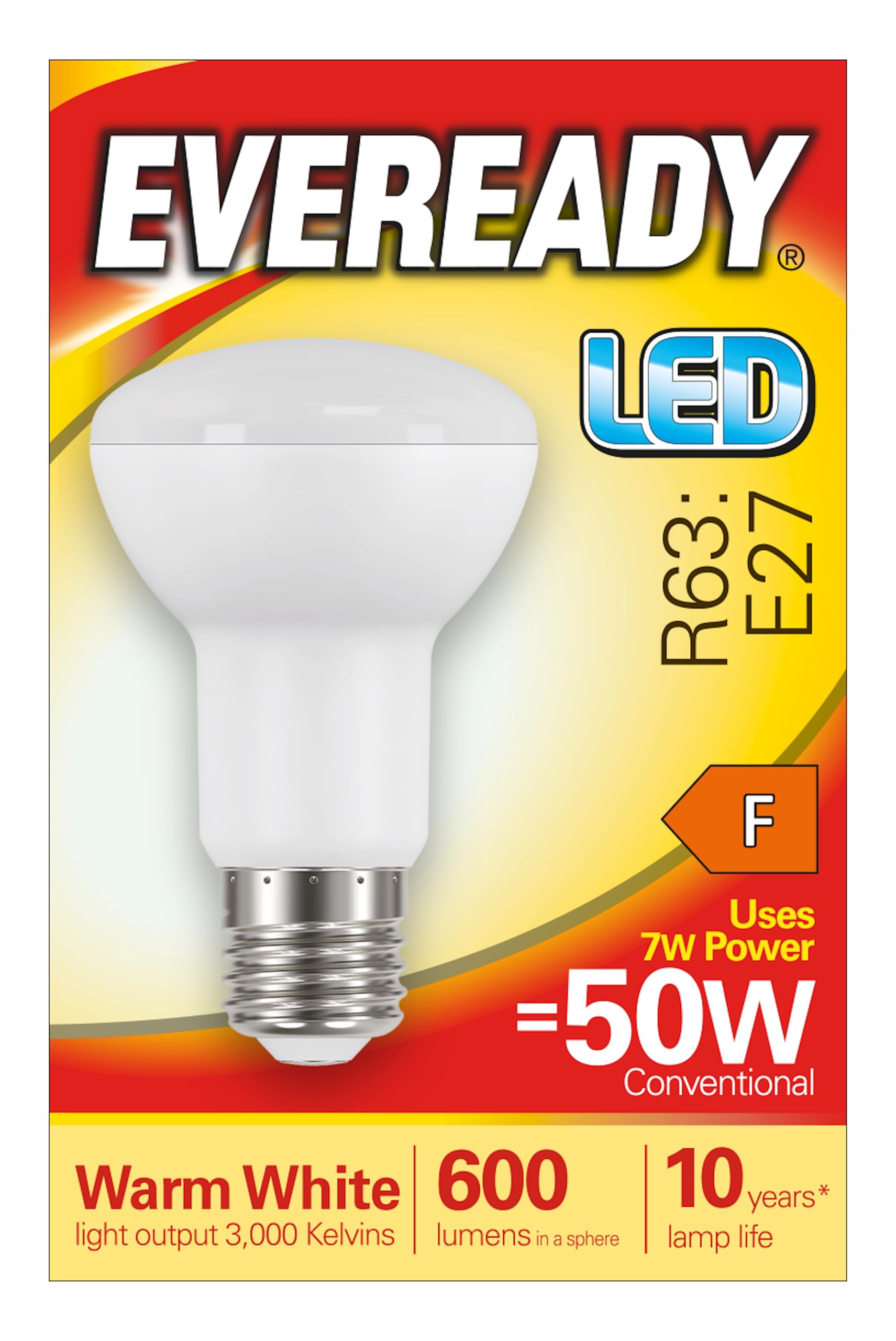 Eveready R63 LED Reflector E27 Spotlight Bulb 600 Lumens Warm White ...