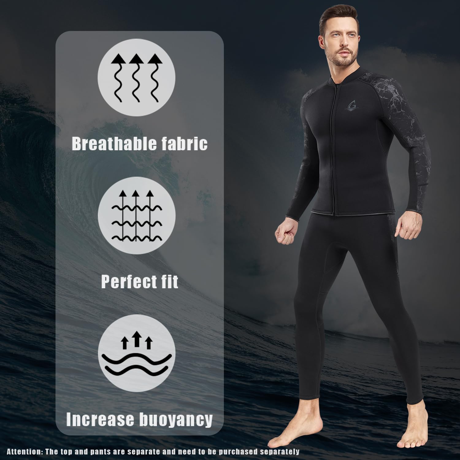 Snapklik.com : Wetsuit Pants Men, 3mm Wetsuits Neoprene Pull-on Pant ...