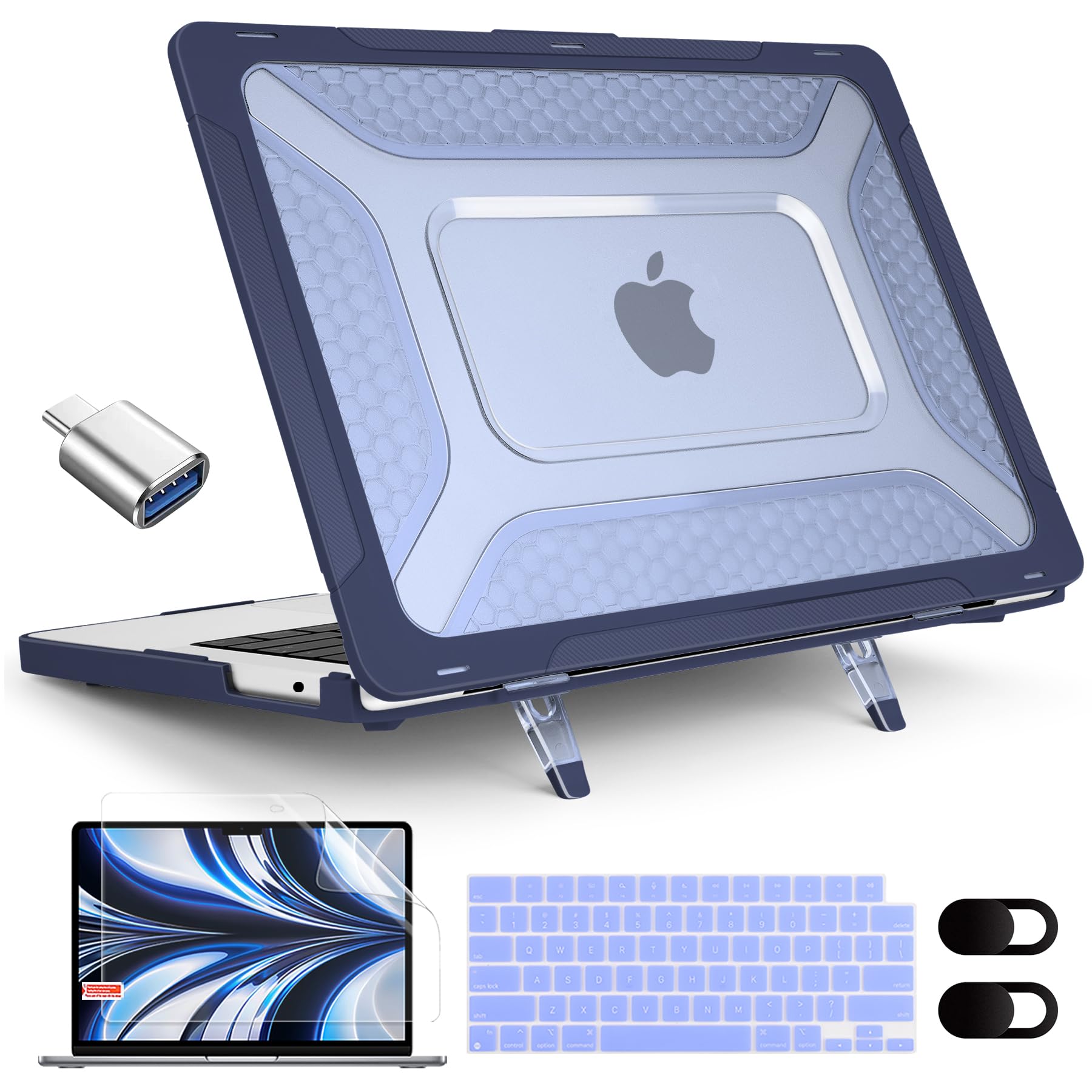 Amazon.com: MEEgoodo Case for MacBook Air 15 inch Case 2024 2023 A3114 ...