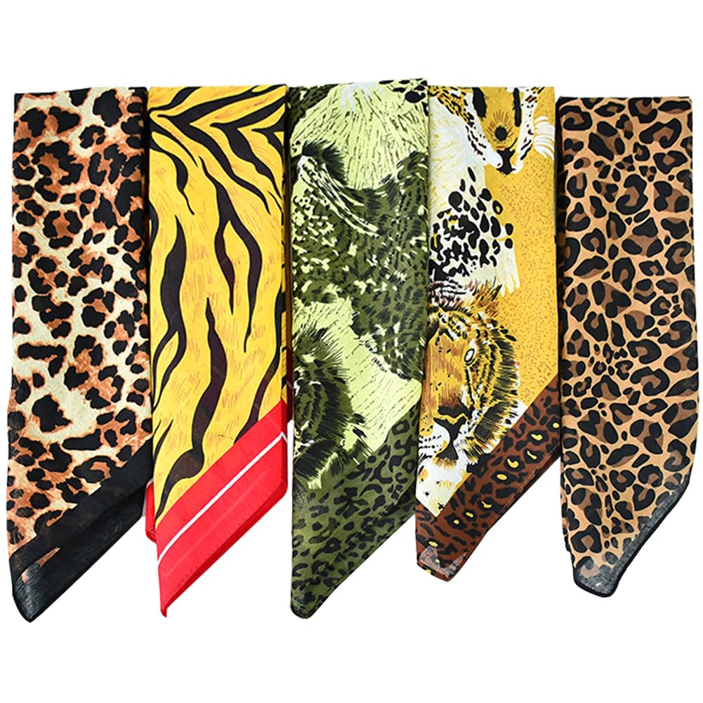 Amazon.com: WAYUTO Animal Print Bandana Leopard Print Tiger Stripe ...