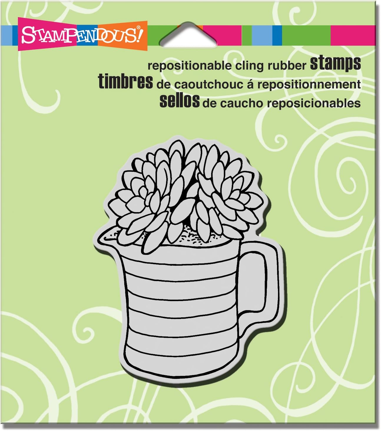 Amazon.com: Stampendous Stamp Succulent Pitcher : Arts, Crafts & Sewing