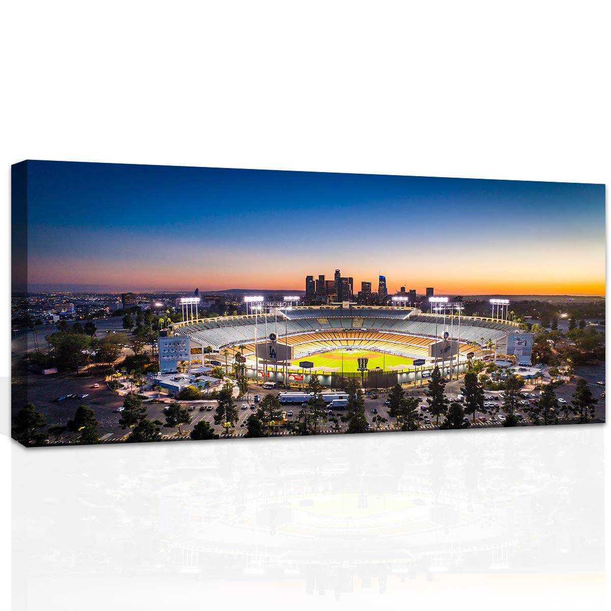 Amazon.com: Los Angeles LA Dodger Stadium Poster Print Canvas Wall Home ...