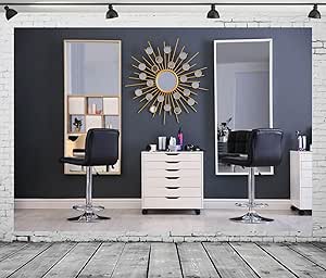 Amazon.com : CORFOTO Modern Barber Shop Photo Backdrop Fabric 5x3ft ...
