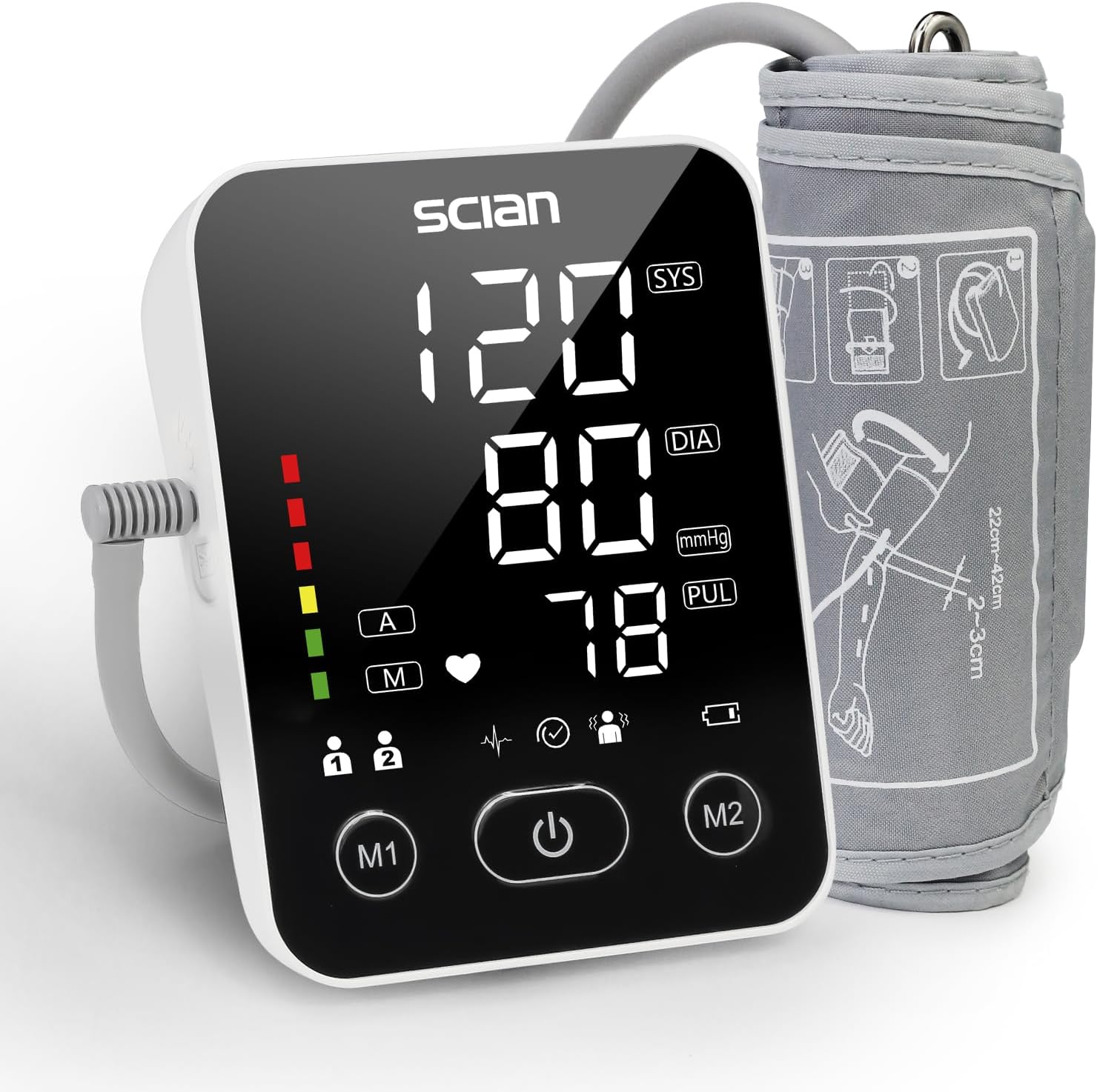 Scian Blood Pressure Monitors, Upper Arm BP Monitor for Home Use, Large ...