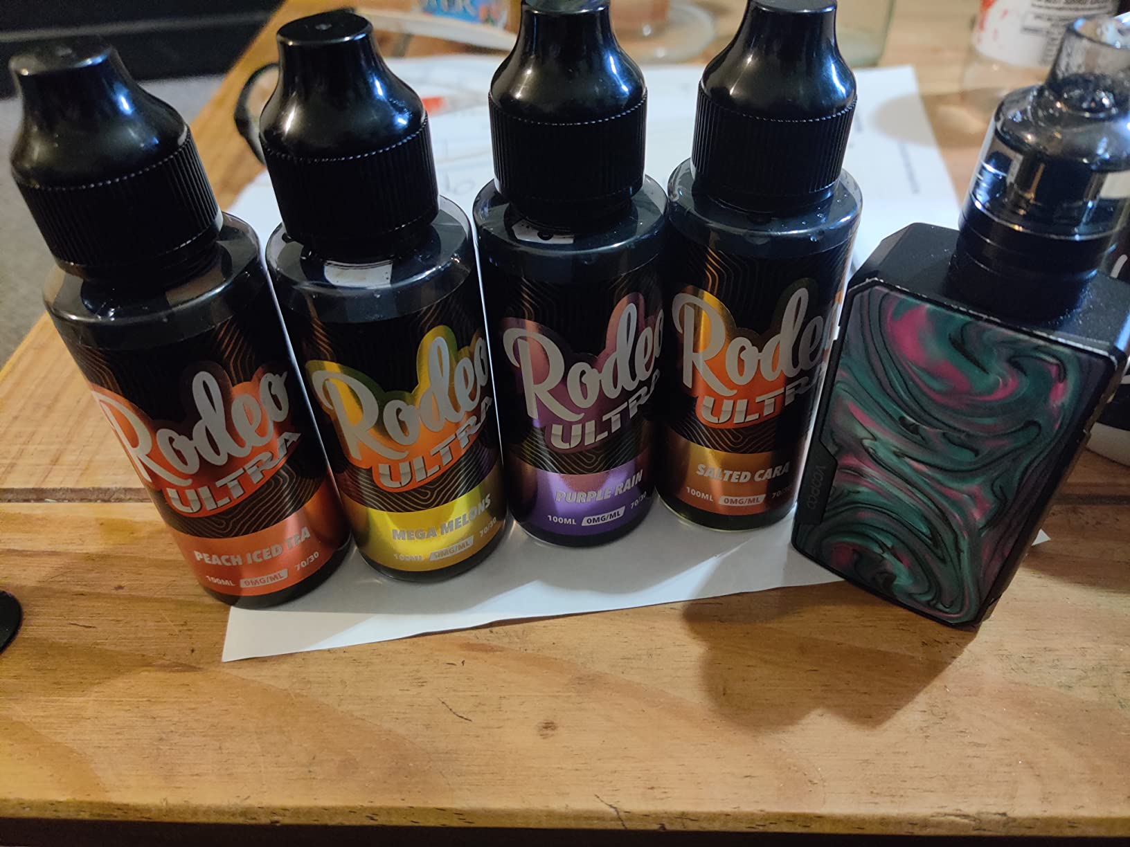 Rodeo Ultra Vape Liquid 4 x 100ml Mega Melons + Salted Gold + Purple ...
