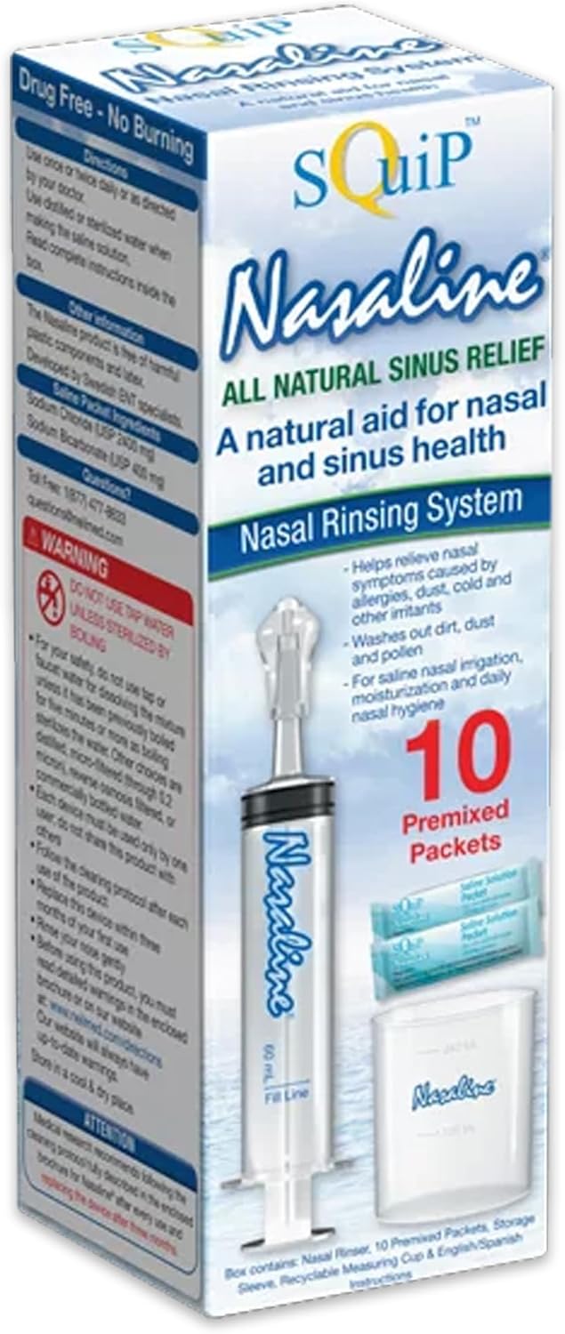 Amazon.com: Nasal Irrigation Device Adult Nasaline 1 ea Each : Health ...