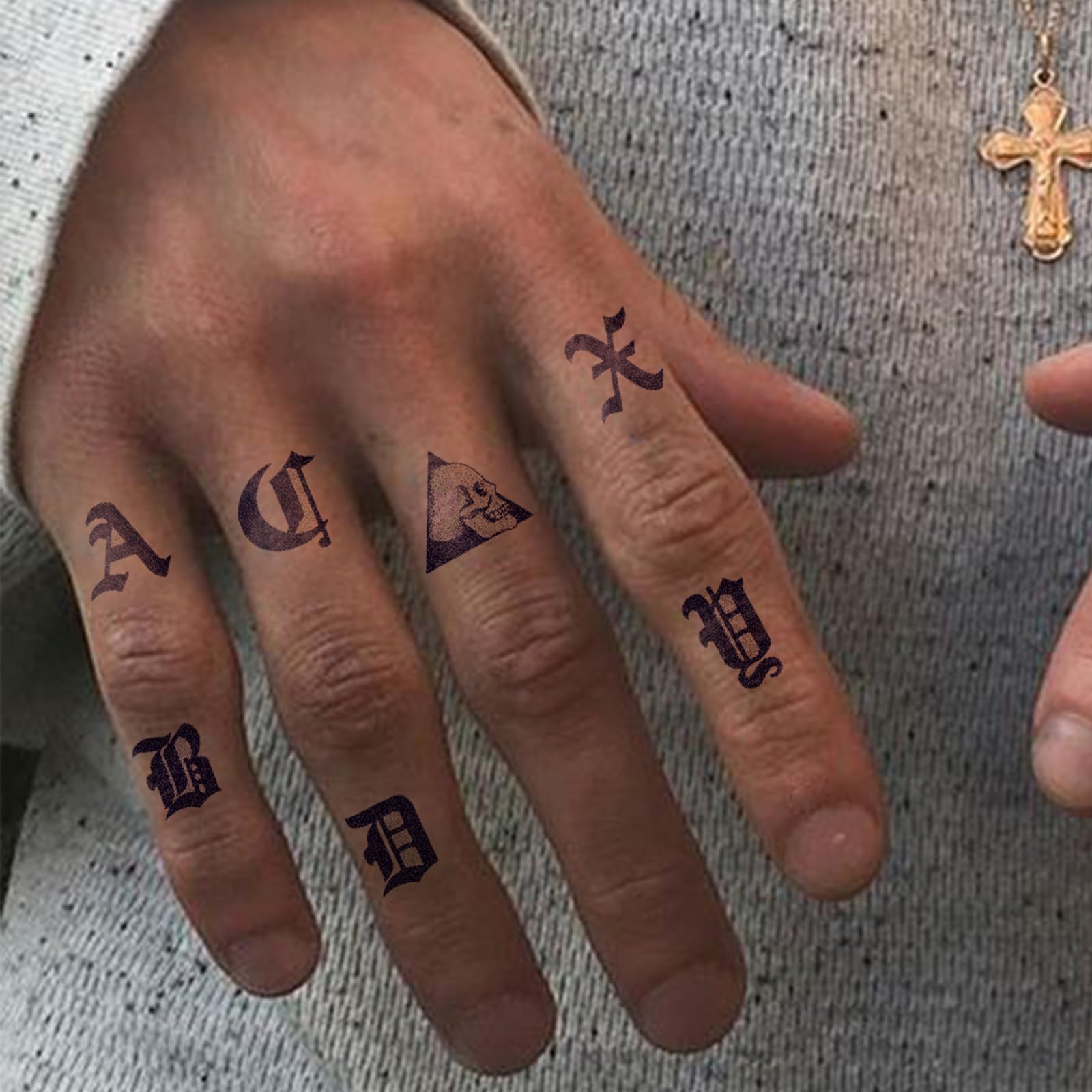 Gothic Letter Neck Tattoo