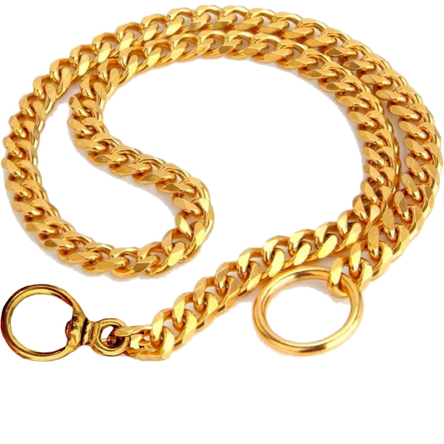 Buy Smart Pups Pure Brass Chock Chain for Small Dogs & Puppies - 18 ...