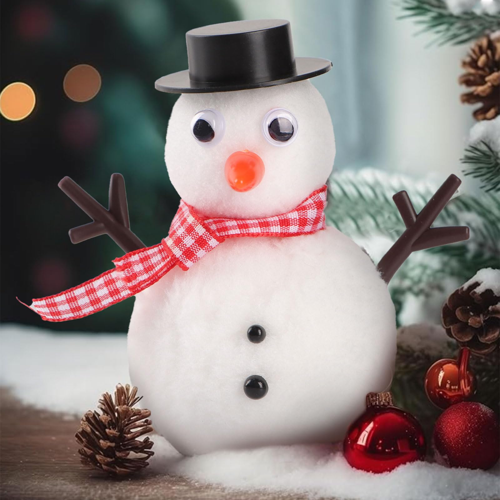 Fake Snowballs 160pcs DIY Snowman Nose Carrot Noses For Crafts & Decor ...