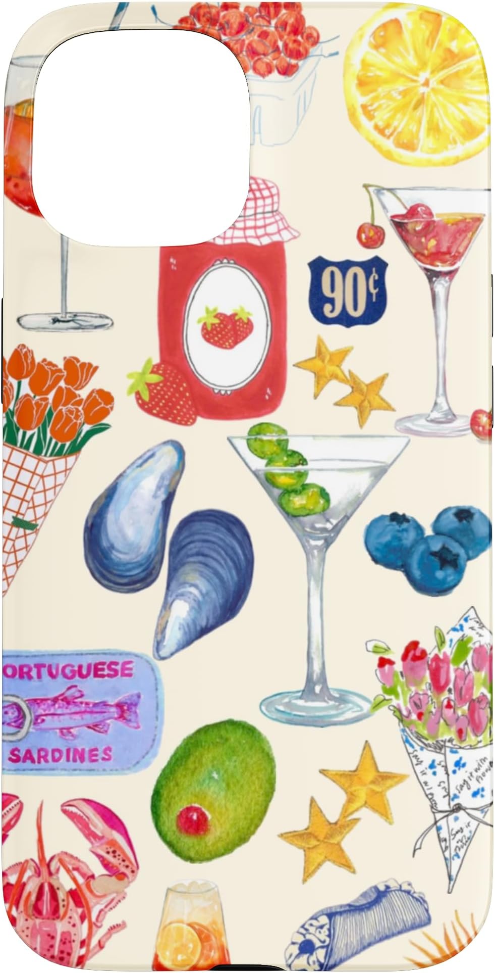 Amazon.com: iPhone 15 Coastal Summer Italian Mosaic European Preppy ...