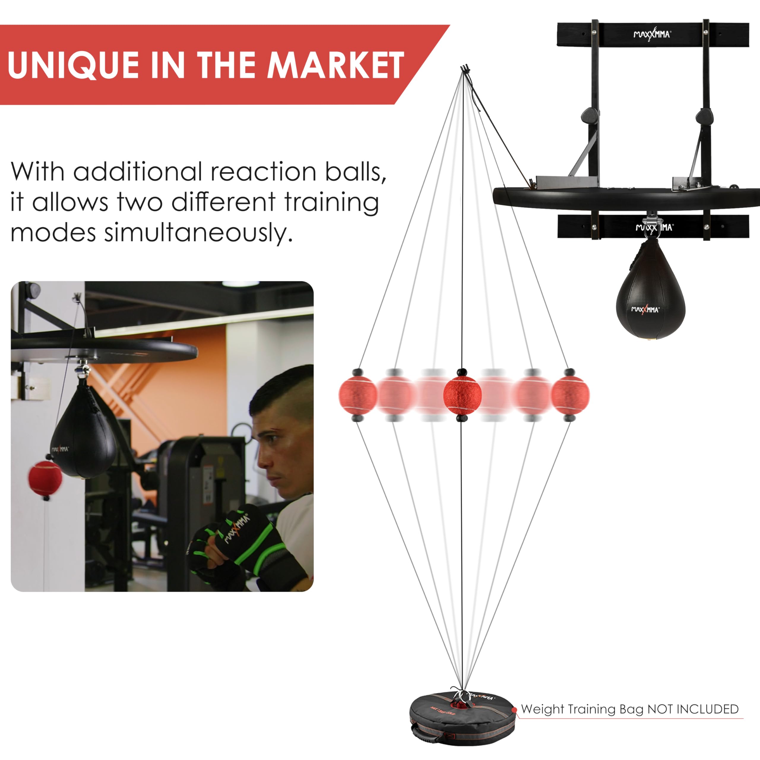 Snapklik.com : Adjustable Speed Bag Platform Training Kit+Speed ...