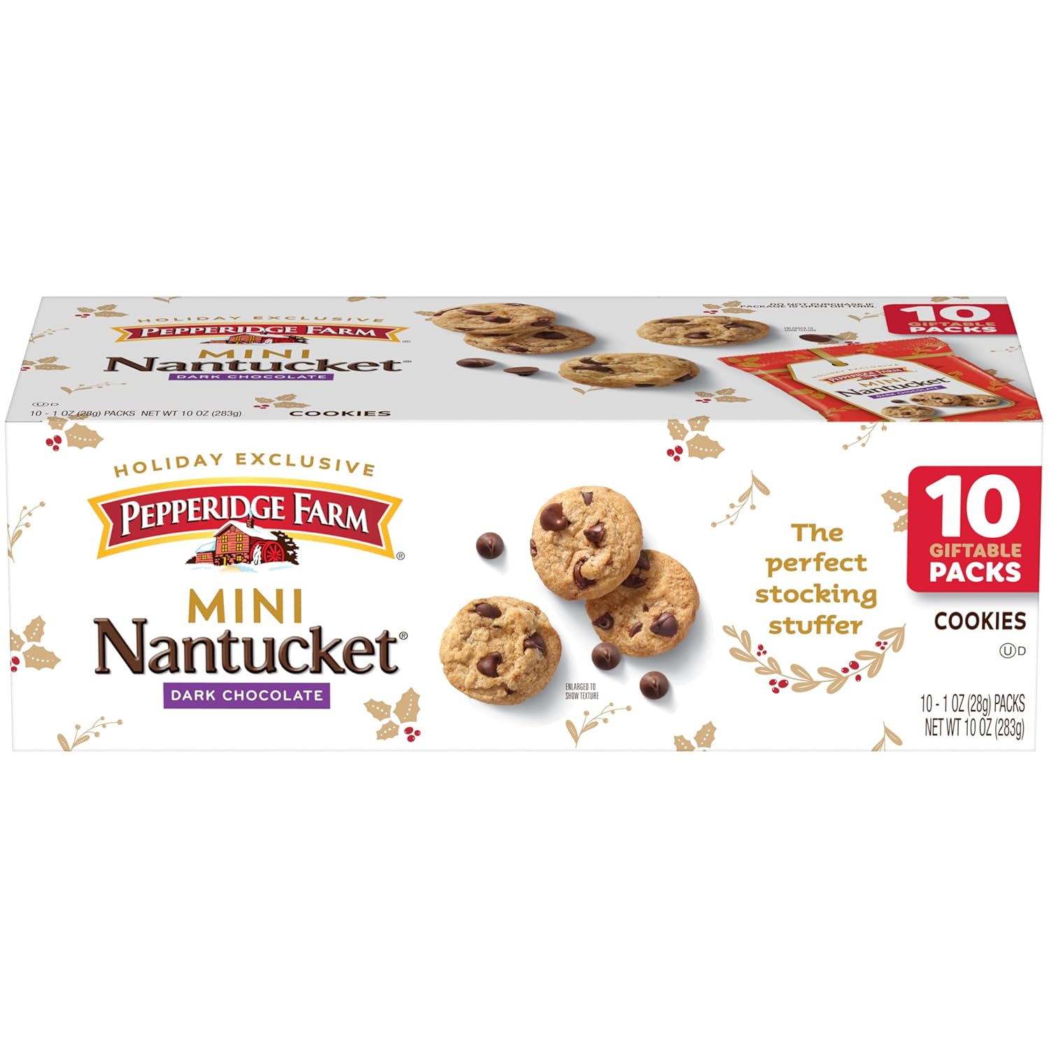Amazon.com : Pepperidge Farm Nantucket Mini Dark Chocolate Chip Holiday ...