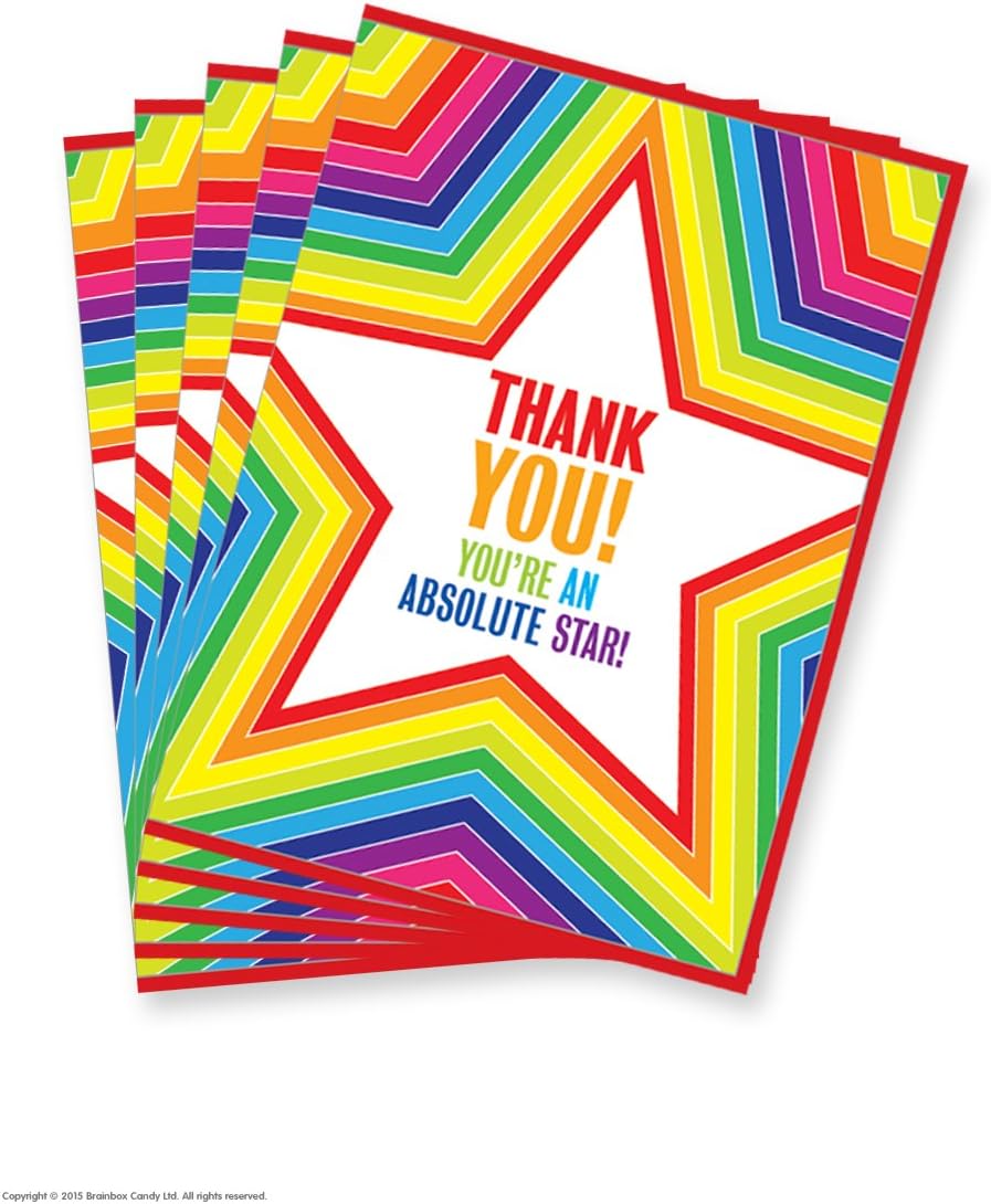 5 Pack of 'Absolute Star!' Thank You Cards : Amazon.co.uk: Stationery ...