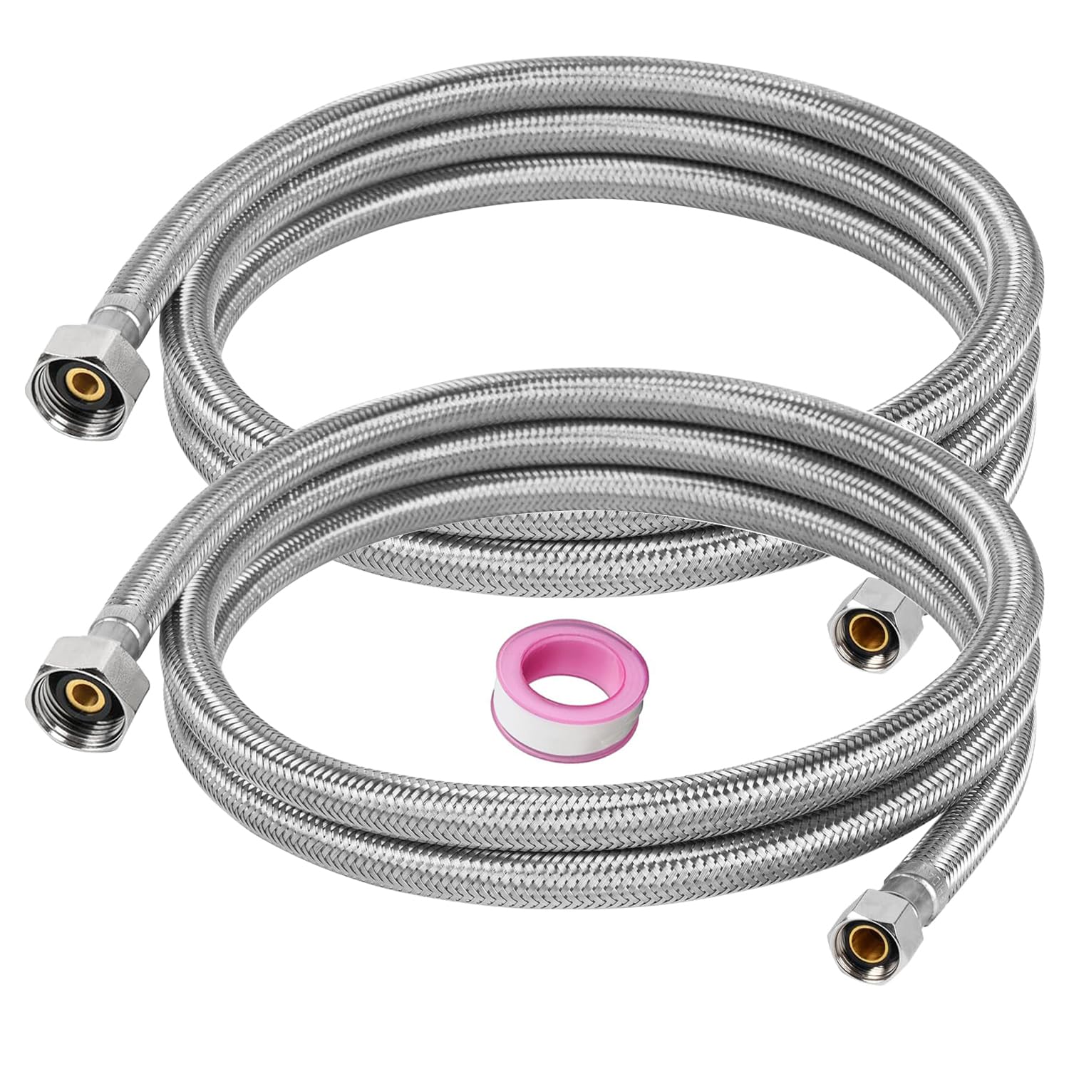 60" Faucet Supply Line,3/8" Comp x 1/2" FIP Flexible Faucet Connector ...