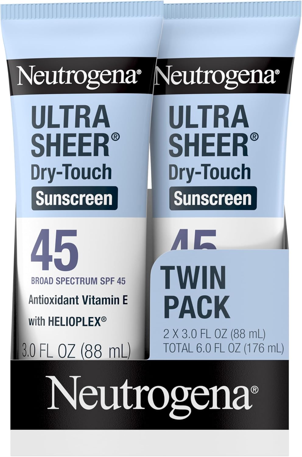Neutrogena Ultra Sheer Sunscreen SPF 45 Twin Pack, 6 oz. by Neutrogena ...