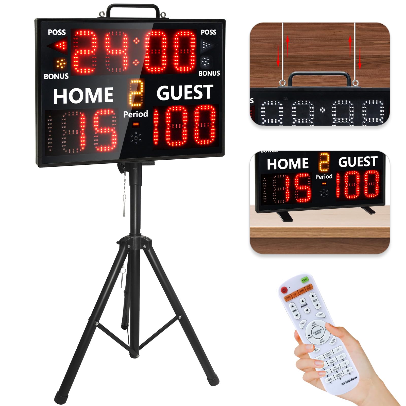 Amazon.com : LUCKY TIME Digital Scoreboard with Remote and Tripod for ...